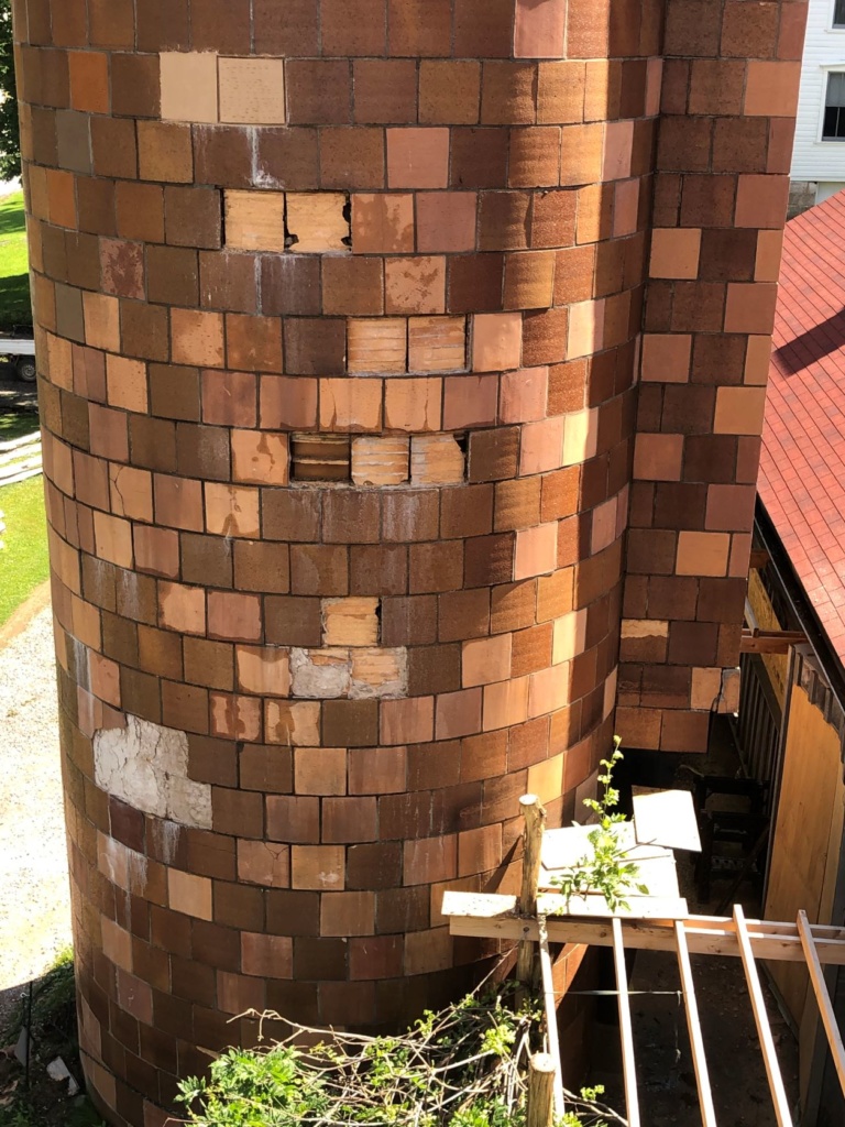 The Barn Silo’s Tiles, Charm Restored by Fallingwater Maintenance Staff ...